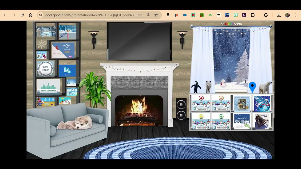 Extensive compilation of virtual "rooms" in Slides, linked to a variety ...
