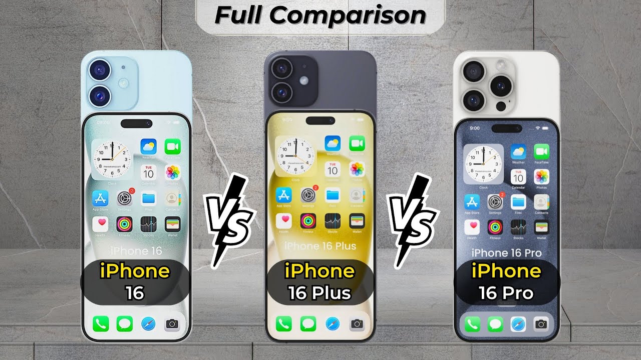 iPhone 16 vs iPhone 16 Plus vs iPhone 16 Pro 🔥 Full Specs Comparison ...