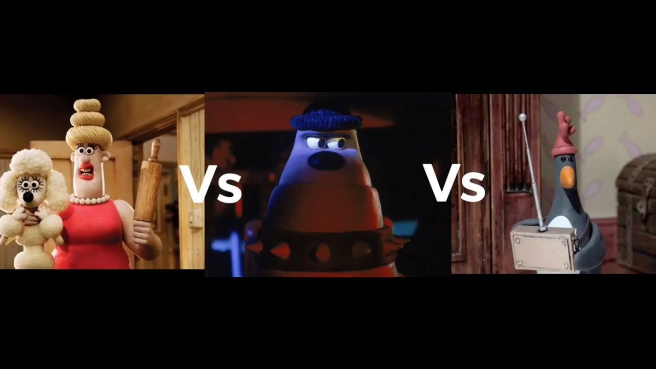 Wallace And Gromit Piella Bakewell Vs Preston Vs Feathers - YouTube