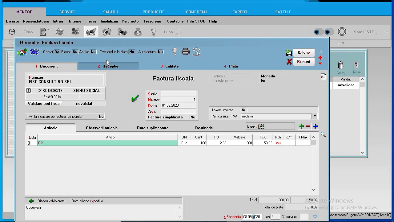 Operare Intrari WinMENTOR Clasic - YouTube