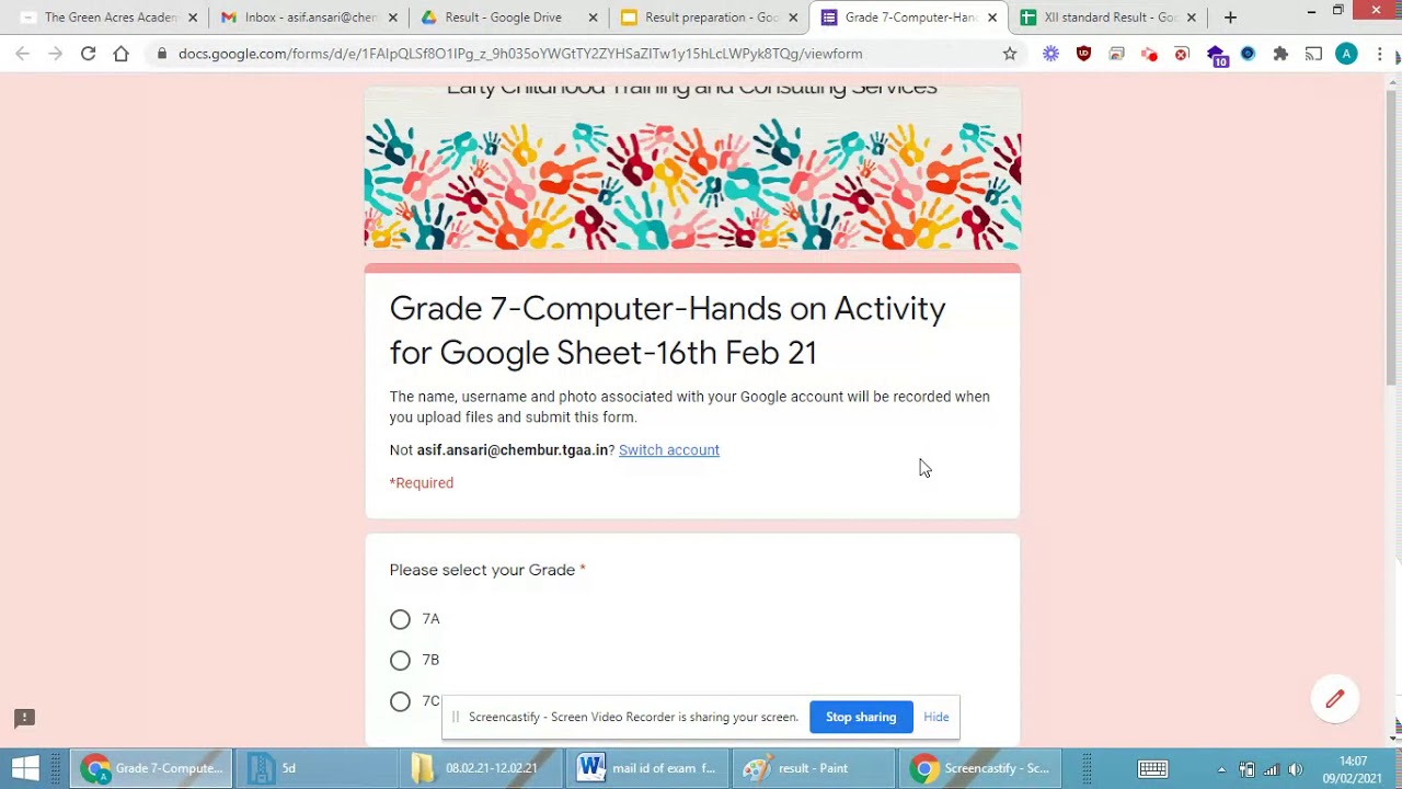 Uploading Activity on Google Form - YouTube