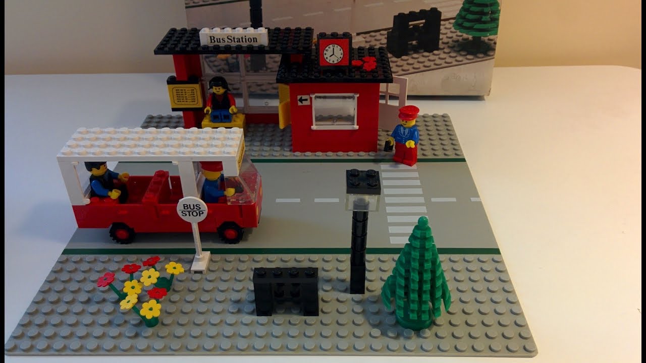 LEGO set 379 - stazione dei bus - bus station - YouTube