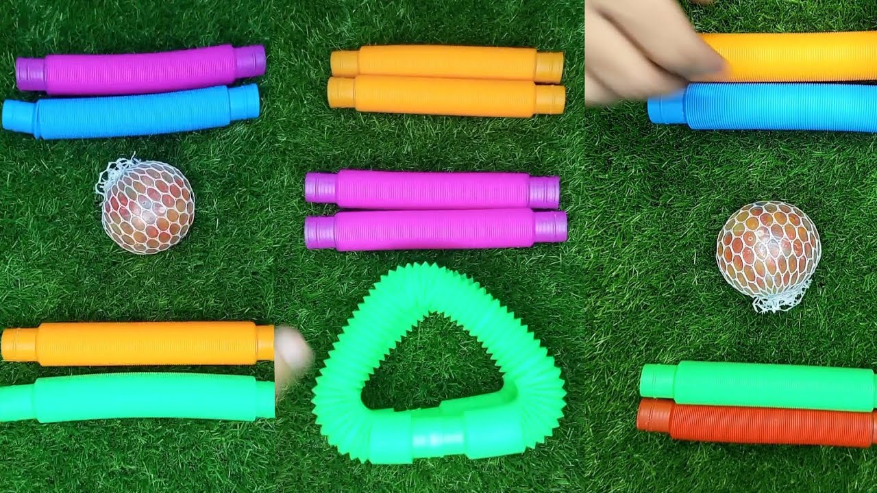 Pop tubes ASMR | Learn color's With Pop tubes | Pop tubes ASMR ...