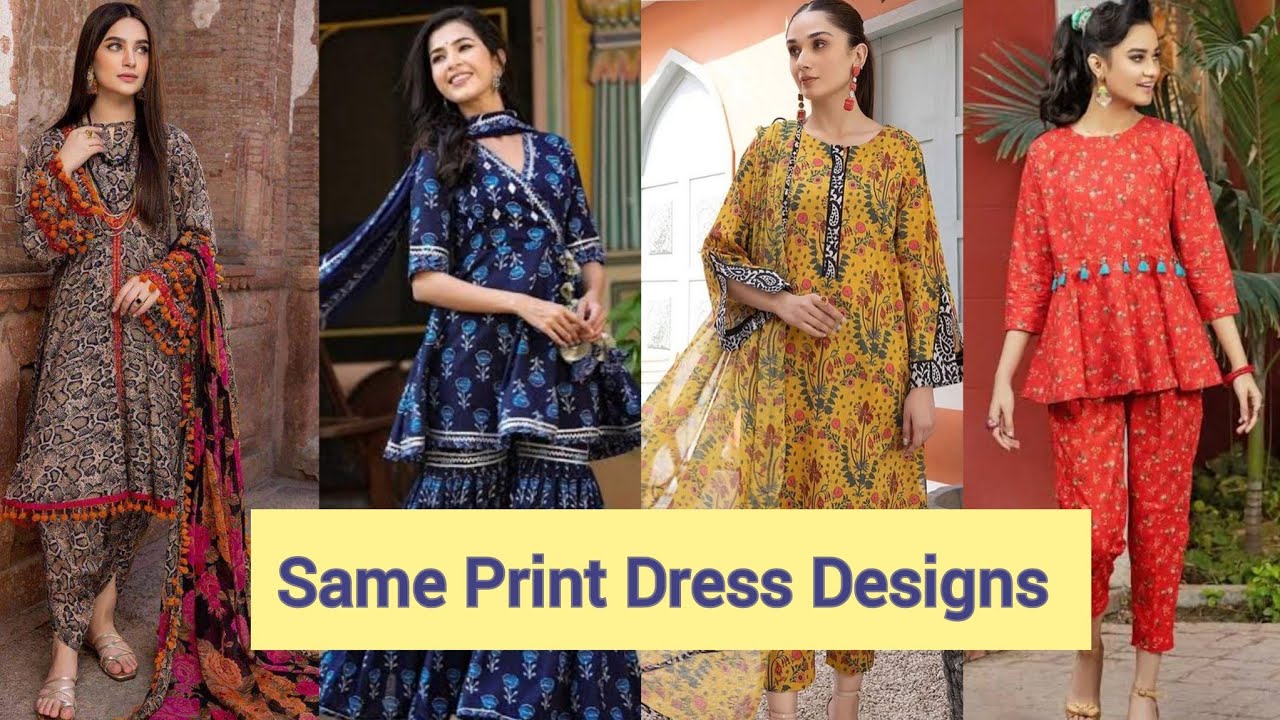 30+ Stylish Same Print Shalwar Kameez Designs For Summer | Shalwar ...