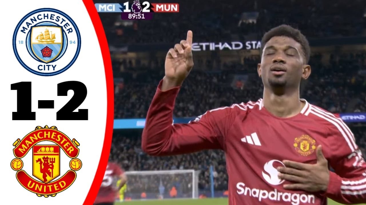 COMEBACK ️HASIL PERTANDINGAN MAN UNITED VS MAN CITY 2-1 🥰 AMAD GACOR 🤩 ...