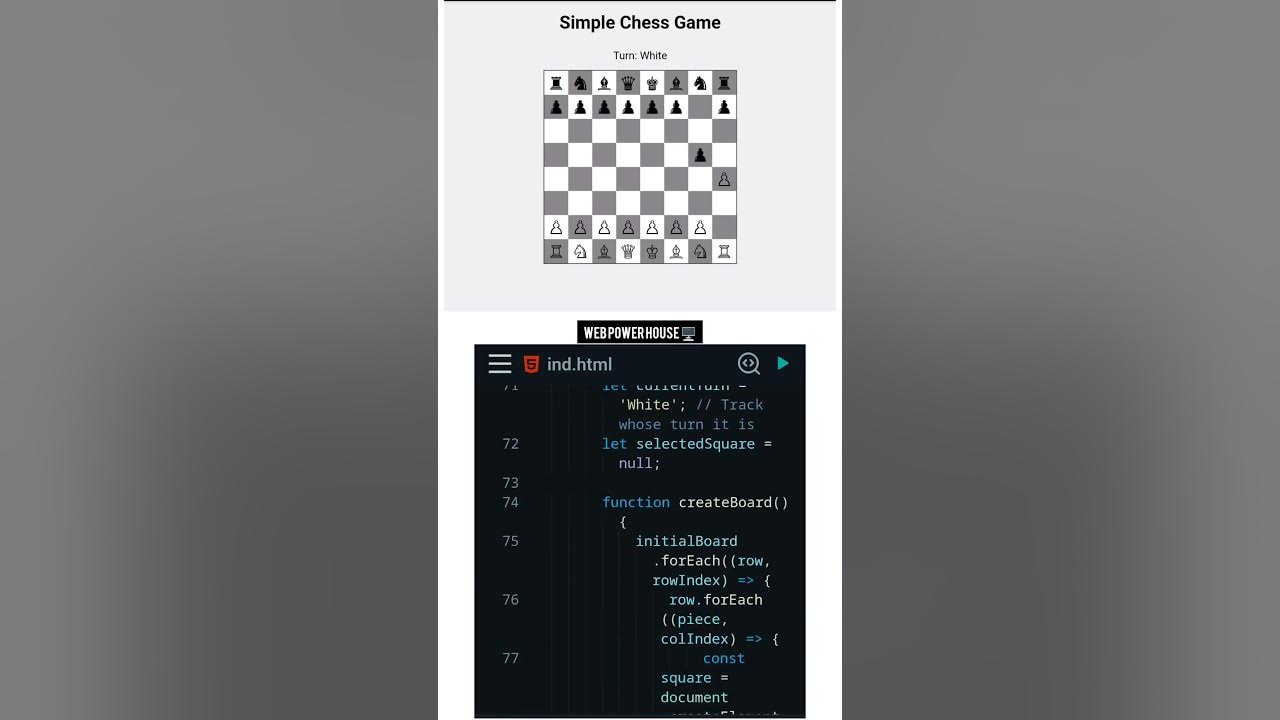 Chess game animation #html#css#webdevelopment #begginers #coding #programming #shorts #learn# ...