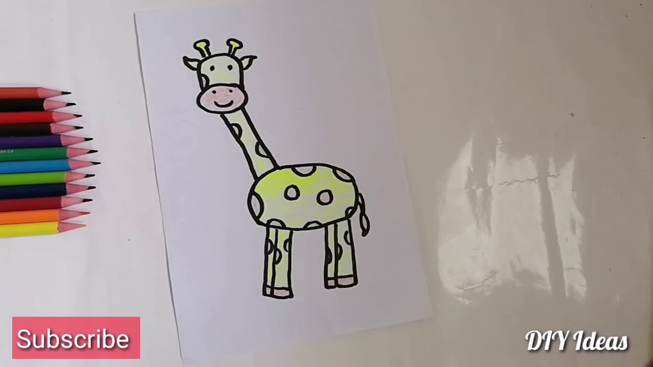 How to draw a giraff step by step easy /diy-ideas - YouTube