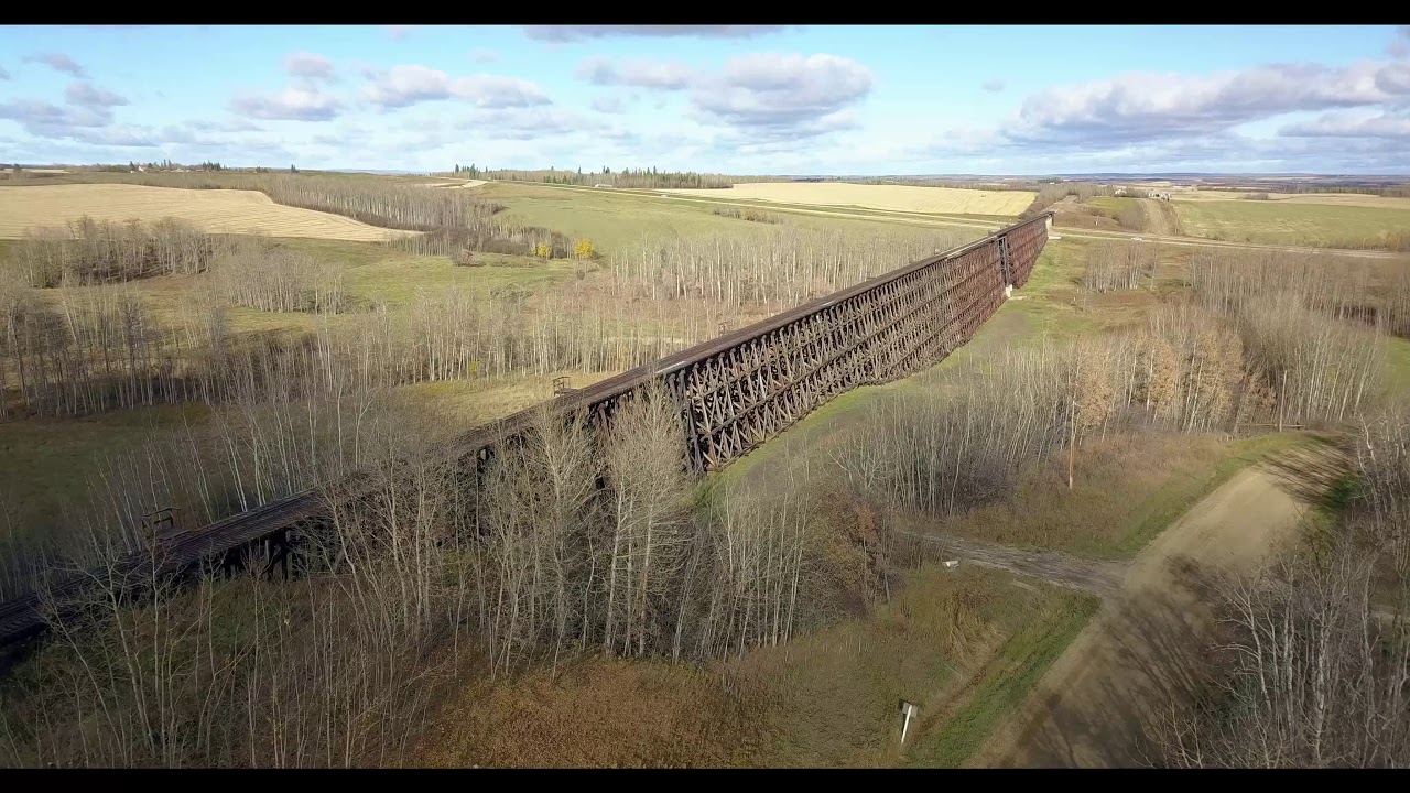 Rochfort Trestle Bridge near Mayerthorpe - YouTube