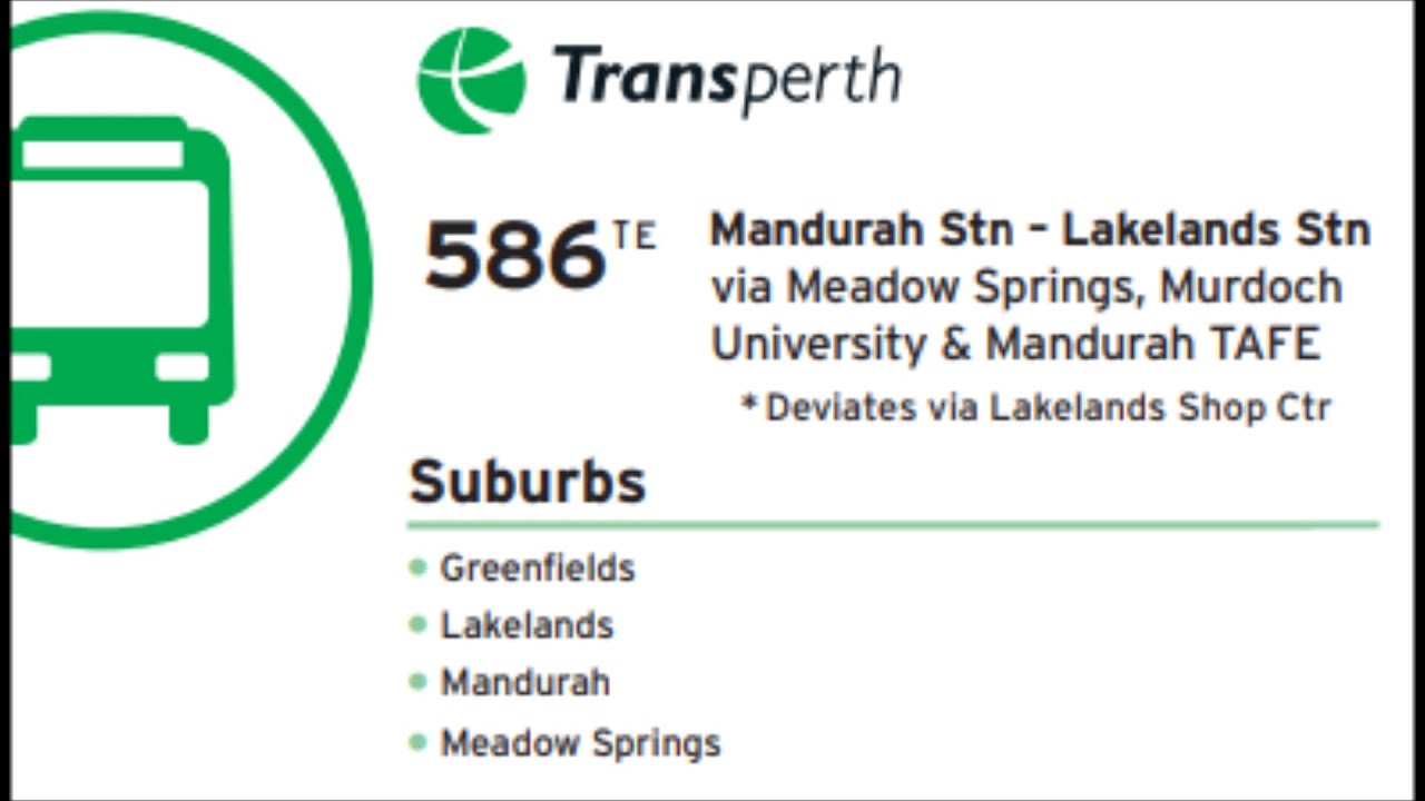 Transperth 586TE - YouTube
