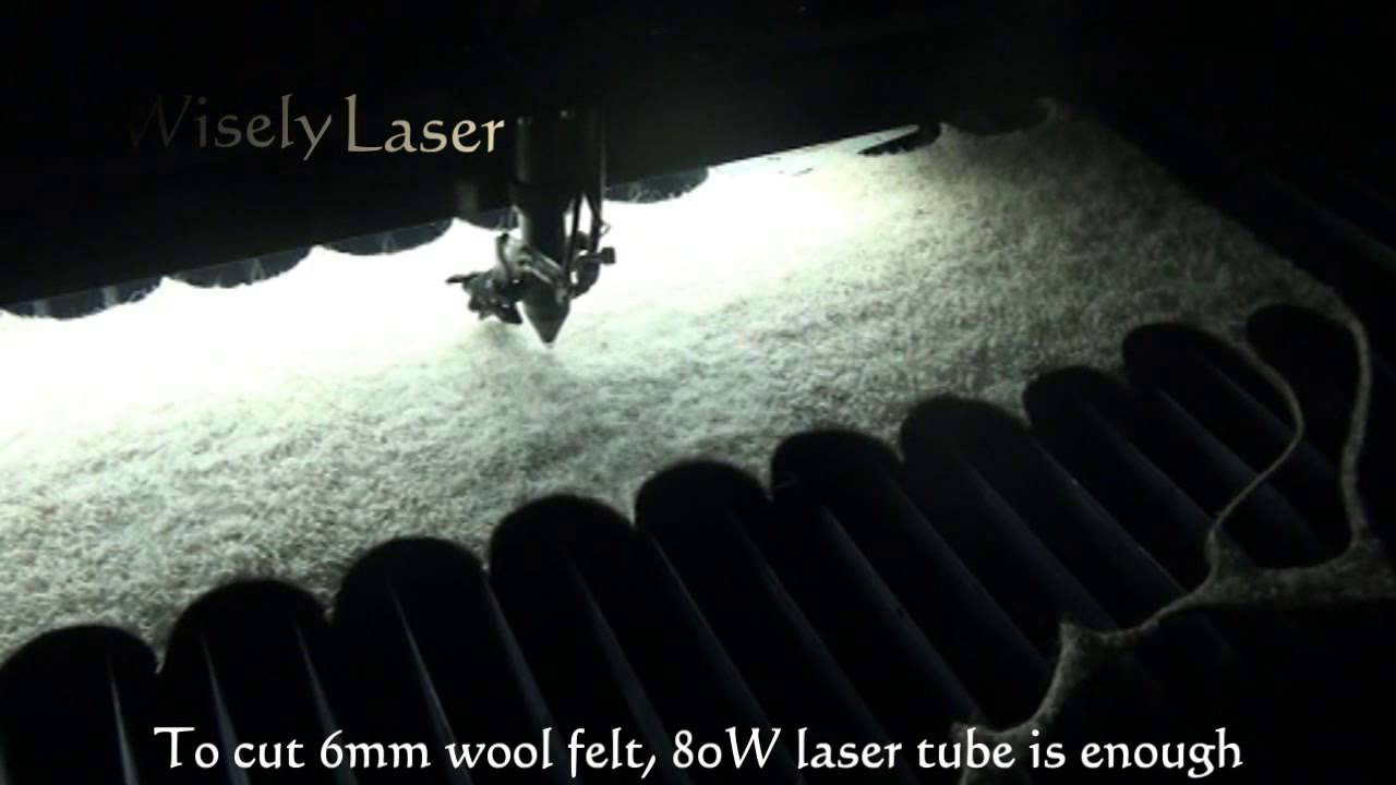 6mm Wool felt laser cutting, laser cutting machine - YouTube
