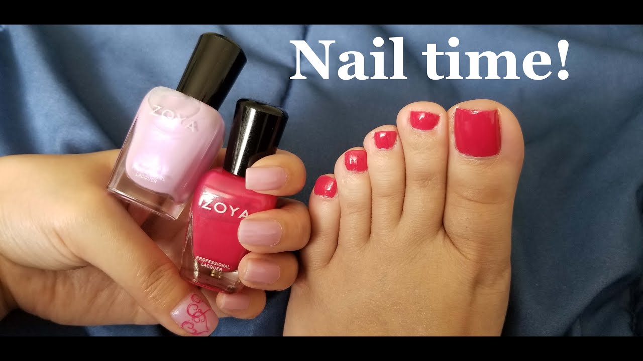 Painting my nails with Zoya Dita and Haruko - YouTube