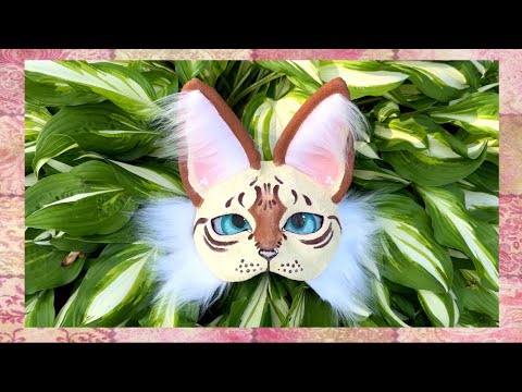 Therian Snow Bengal Cat Mask Real Time Painting~! - YouTube