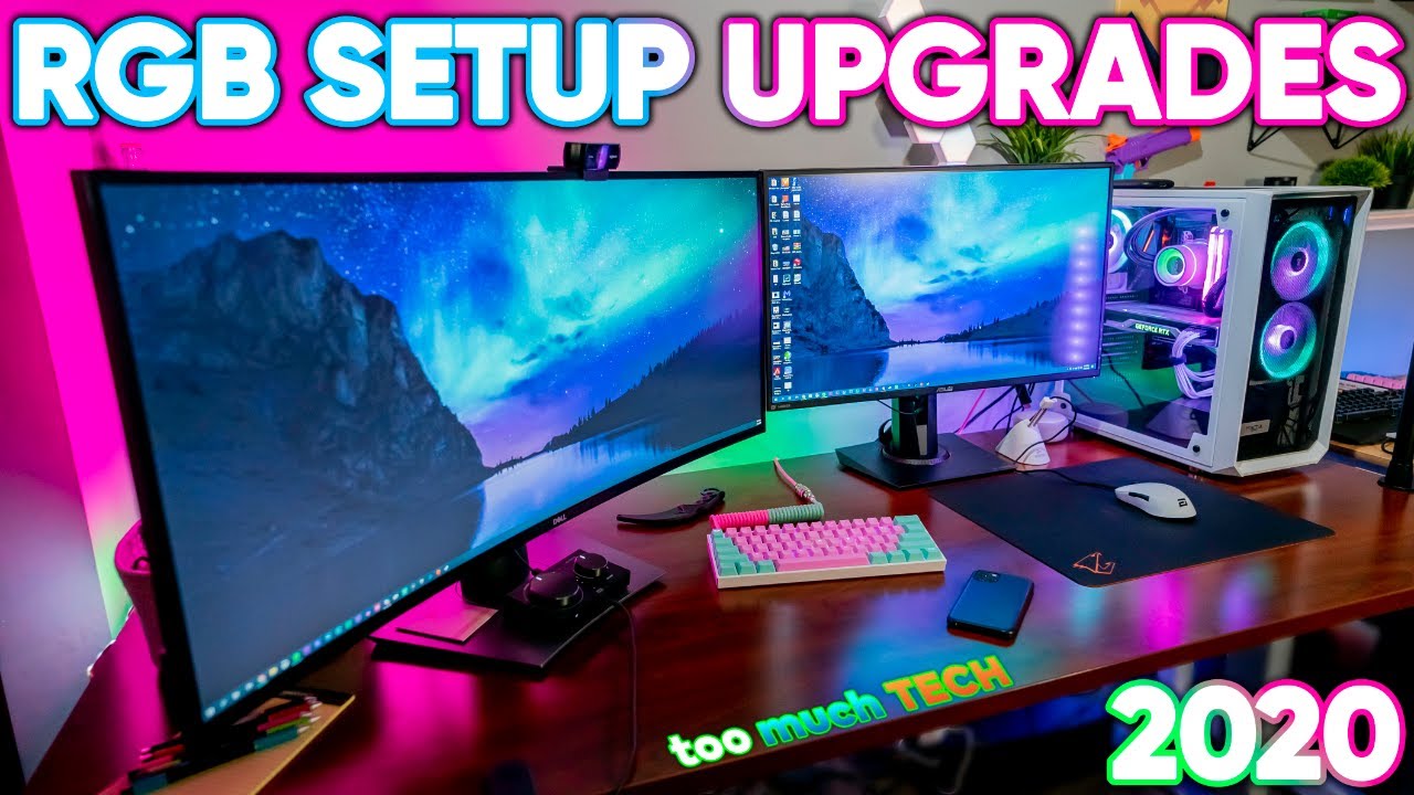 2020 GAMING SETUP TOUR! NEW ASUS MONITOR! PC UPGRADES +RGB!! - YouTube