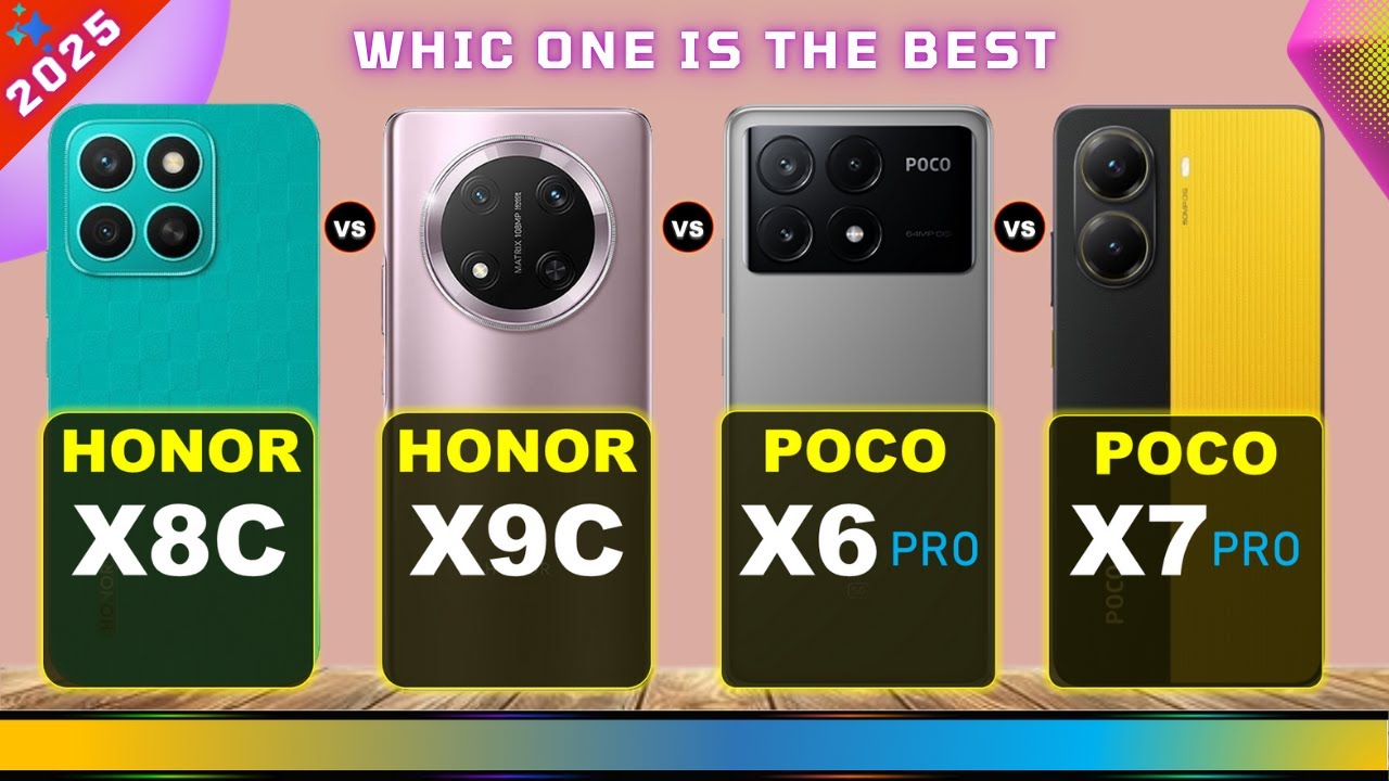 Poco X6 Pro vs Poco X7 Pro vs Honor X8c vs Honor X9c | Full Comparison ...