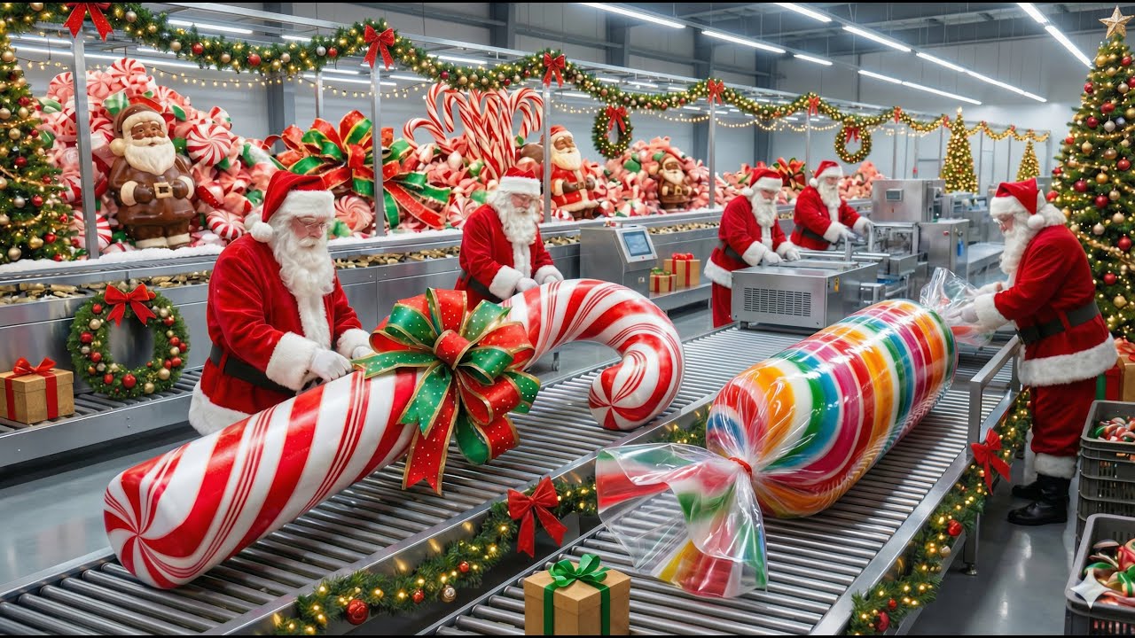 How They Make Candy Canes for Christmas: Full Factory Process ...