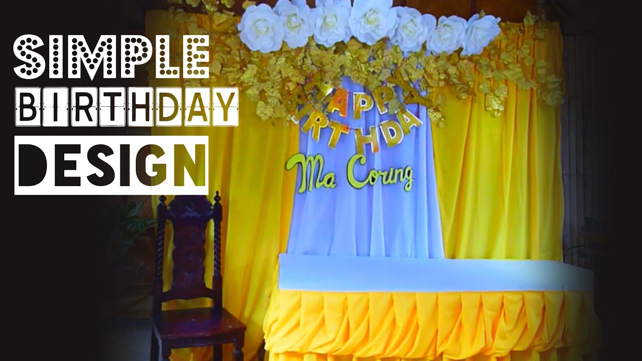 Simple Birthday Design | DIY Simple Birthday Backdrop! - YouTube