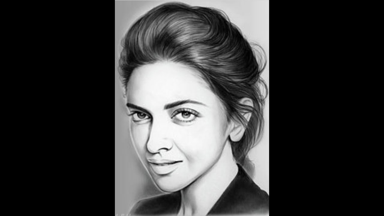 How to draw a lady pencil sketch. Easy drawing tutorial. - YouTube