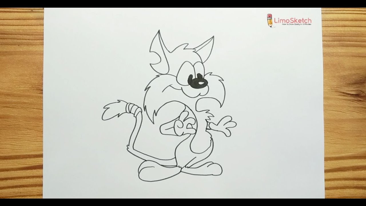 HOW TO DRAWING FURRBALL - TINY TOON ADVENTURES - YouTube