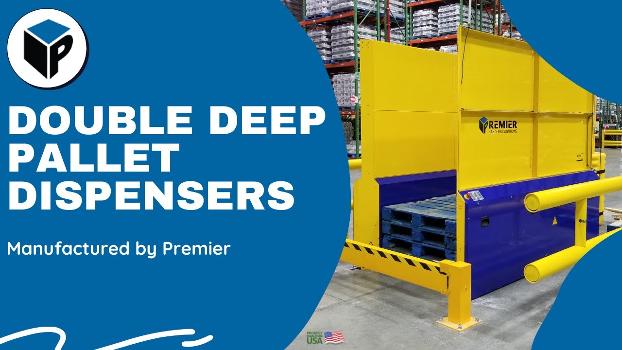 Double Deep Pallet Dispenser by Premier Handling Solutions - YouTube