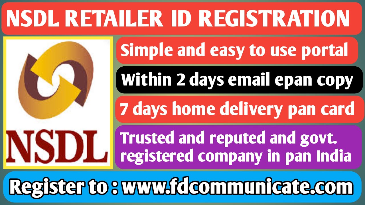 NSDL ID REGISTRATION PROCESS / HOW TO TAKE NSDL RETAILER ID / NSDL ID ...