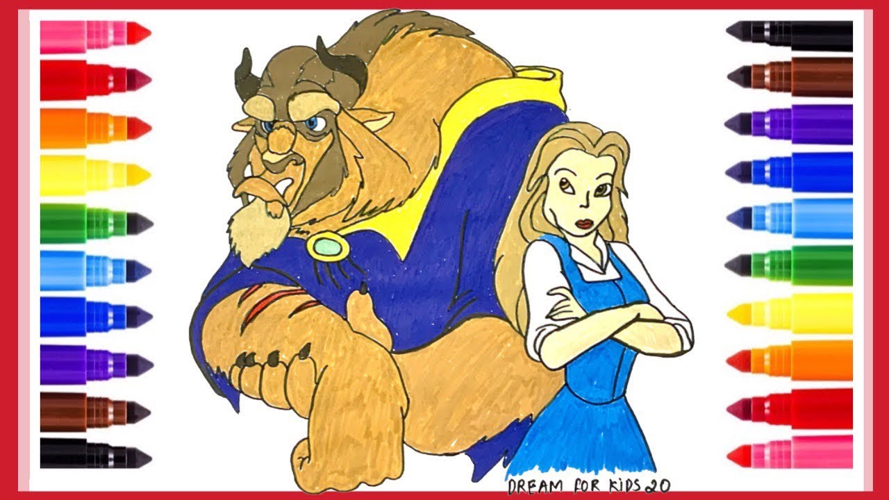 How To Draw Cartoon Beast From Beauty and the Beast | Beauty and the ...