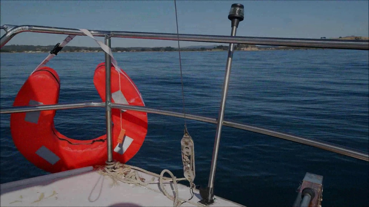 Sailing, well no wind so bobbing - YouTube