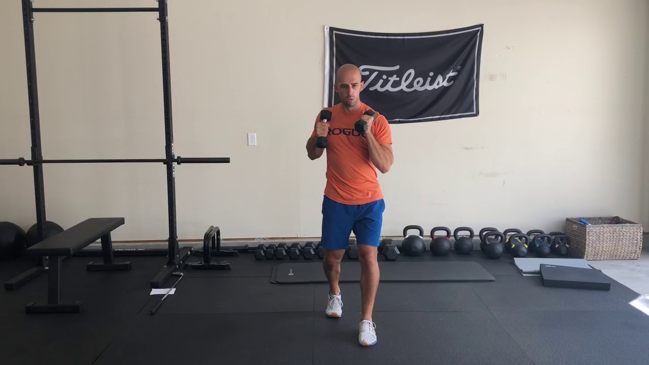 Split stance rotational press - YouTube