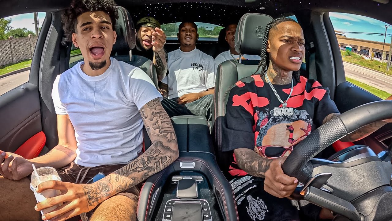 Going 10 MPH In The Car With The Gang To See Their Reaction.. - YouTube