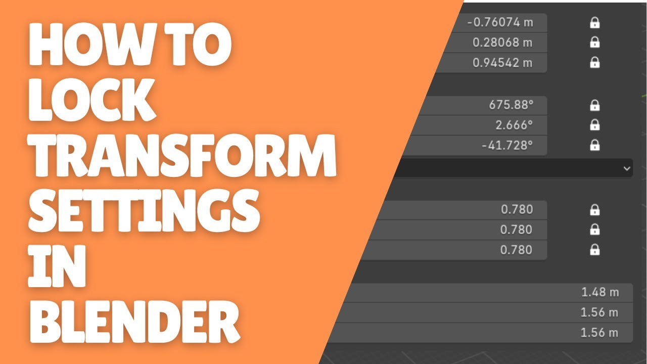 How to Lock Transform Settings in Blender? - YouTube