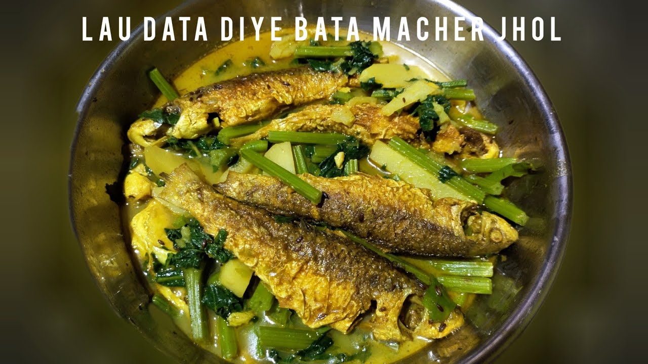Lau data diye bata macher jhol | Bengali style lau data diye bata ...