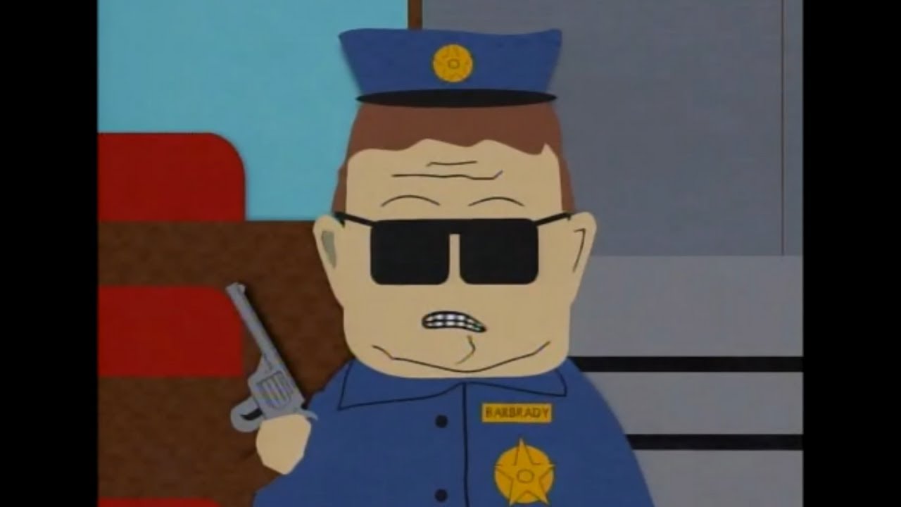 Officer Barbrady is ELVIS PRESLEY I South Park S02E11 - Roger Ebert ...