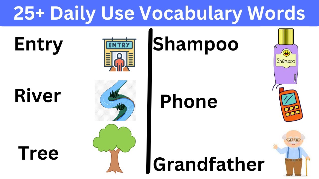 25+ Daily Use Words Vocabulary || Most Common Words in English|| Daily ...