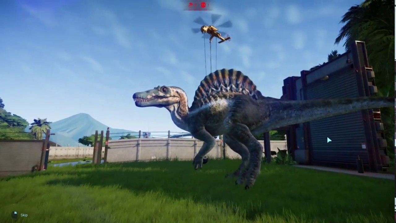 Spinosaurus in rainforest skin - YouTube