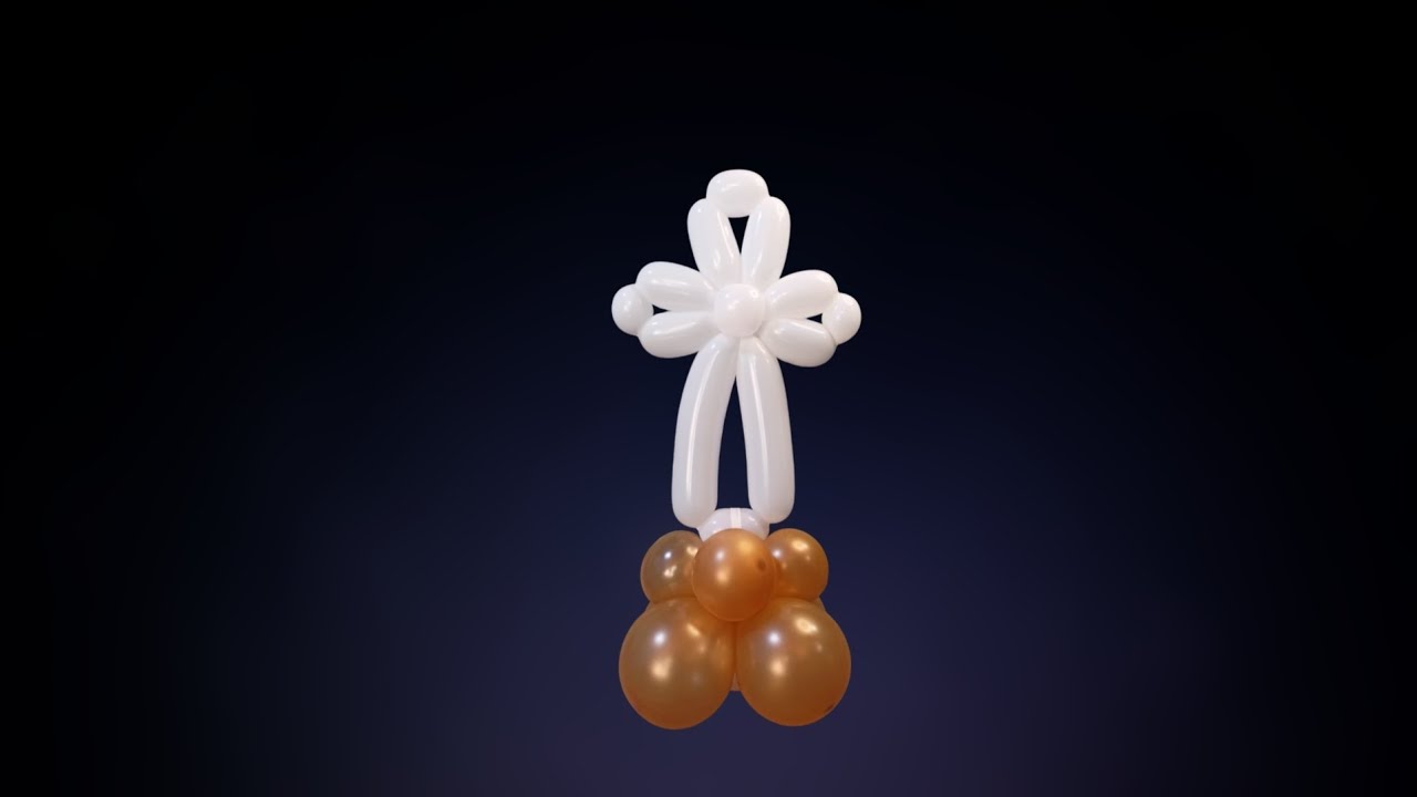 Balloon Cross Centerpiece - YouTube