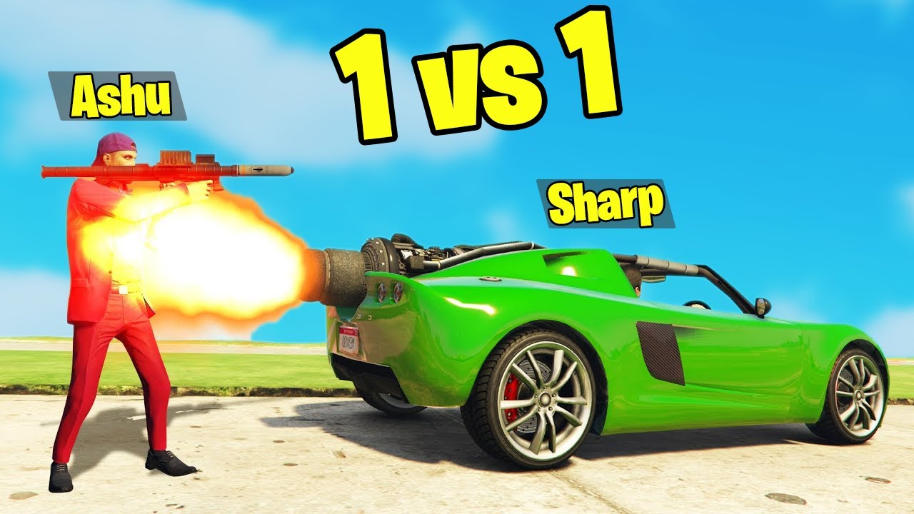 1 Vs 1 Friendly Fun Race With Sharp Tamil Gaming | GTA 5 Stunt Race ...