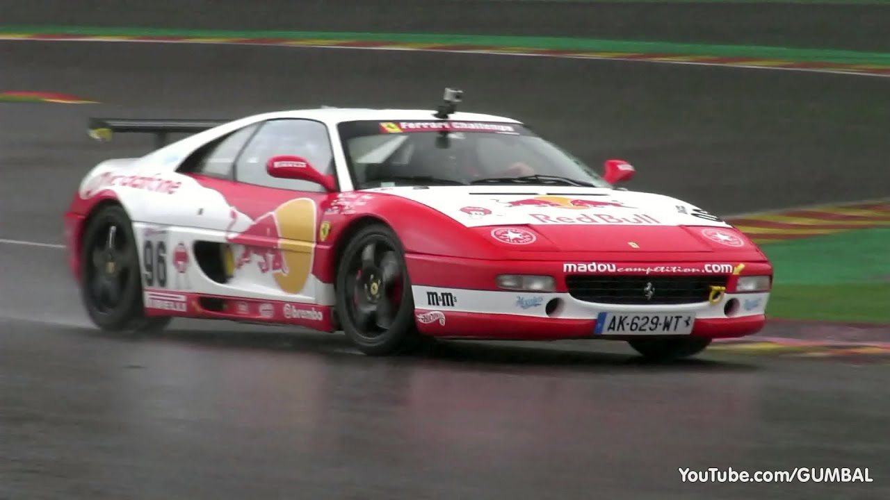 Ferrari F355 Challenge - In Action on a wet Track! - YouTube
