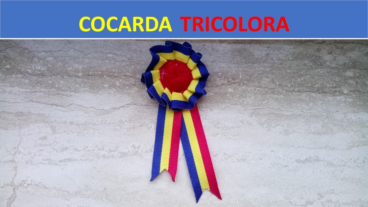 Cocarda Tricolora de ZIUA ROMANIEI 🇦🇩 Tricolor Cockade ROMANIAN `S DAY ...
