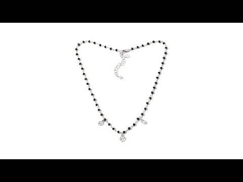 Deb Guyot Designs Herkimer Quartz Black Spinel Necklace - YouTube