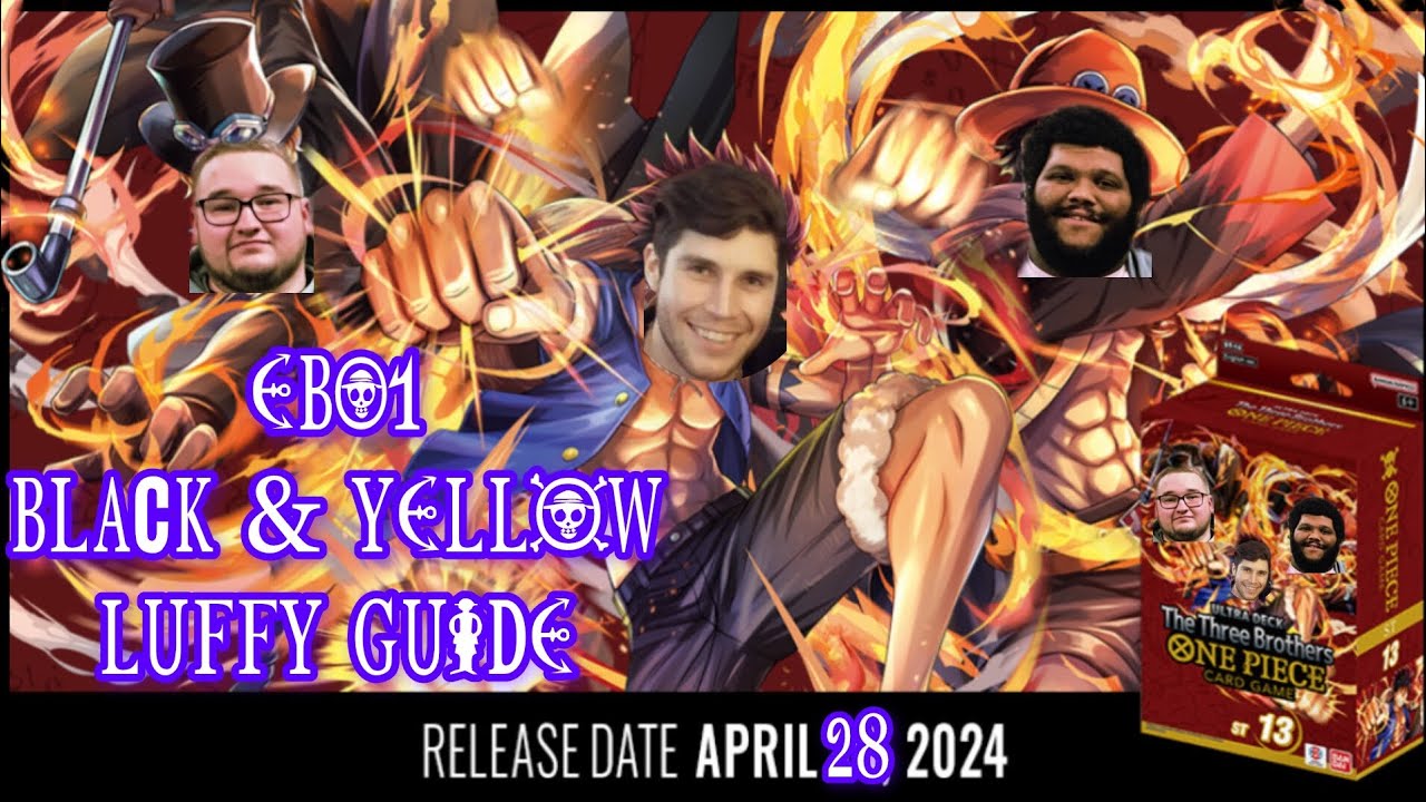 EB01 BLACK AND YELLOW LUFFY DECK PROFILE, GUIDE AND MATCH! - YouTube
