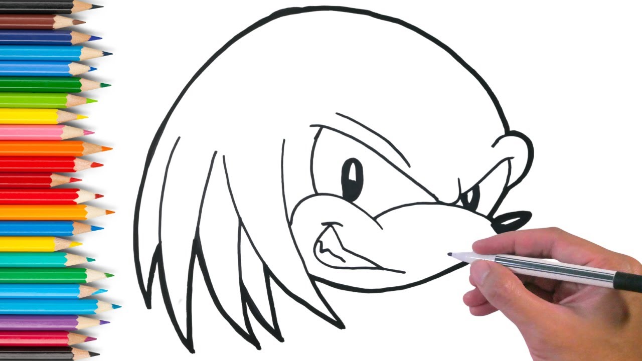 🥊 Knuckles Drawing Tutorial – Easy Step by Step for Kids & Beginners! 🎨 ...