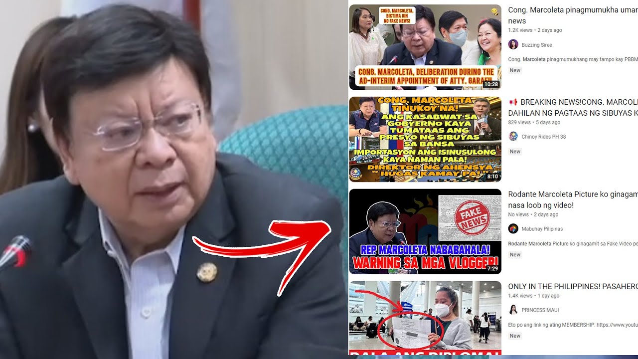 Cong. Rodante Marcoleta Hindi Na Nakapagpigil Sa Ginawa Ng Mga Vloggers ...
