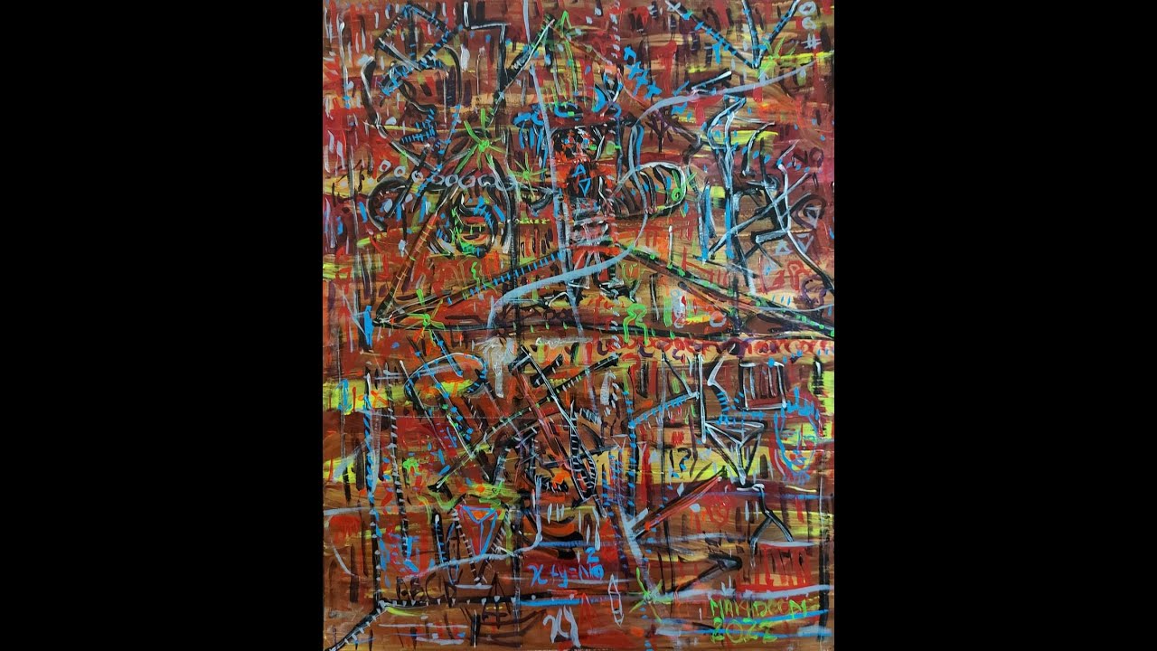 TRAPPED IN A PYRAMID | ABSTRACT | UNIQUE | ACRYLIC | PAINTING ...
