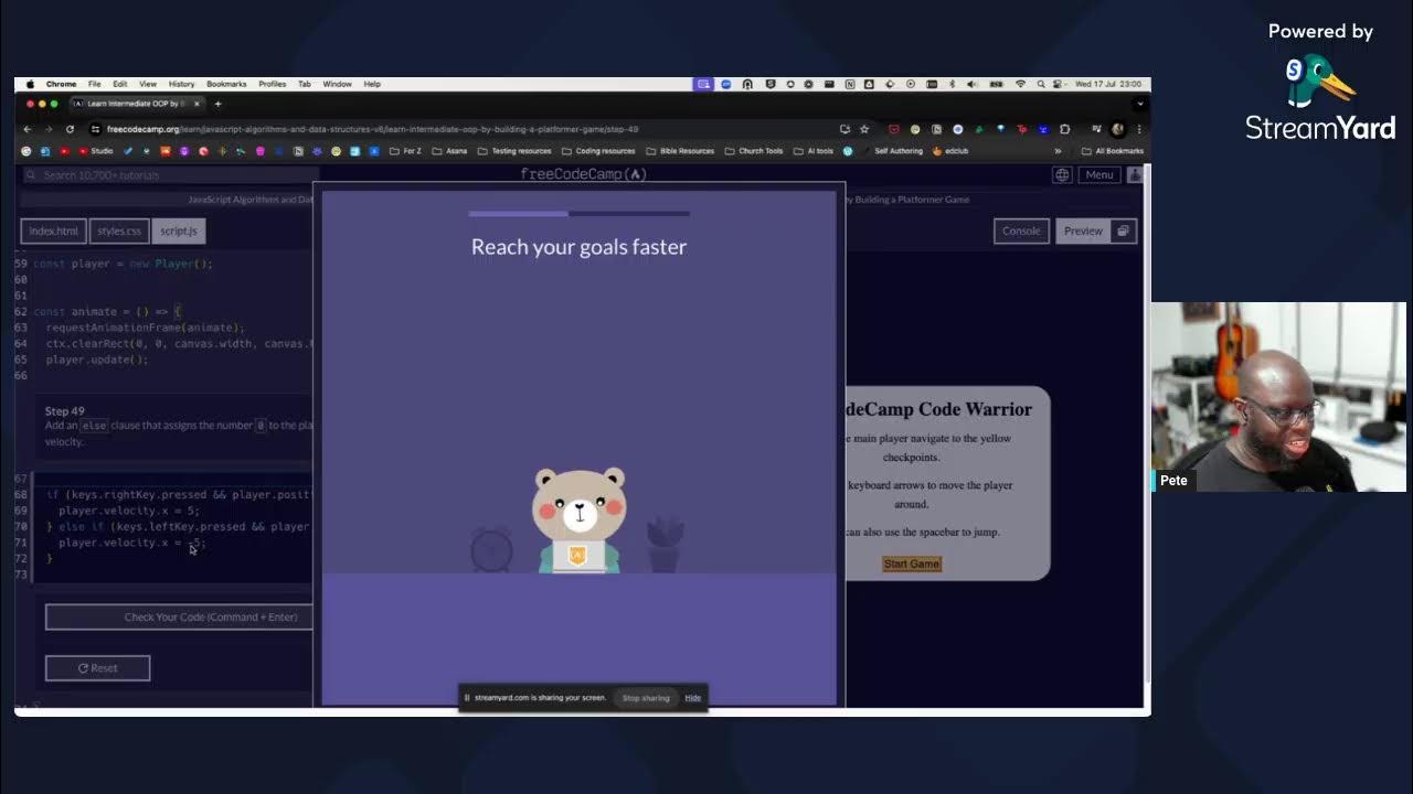 Turning Up Day 199 learning object oriented programming by building a platformer Game step 47 ...