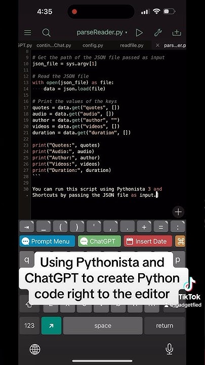 Supercharge Your Code Writing with ChatGPT & Pythonista!" - YouTube