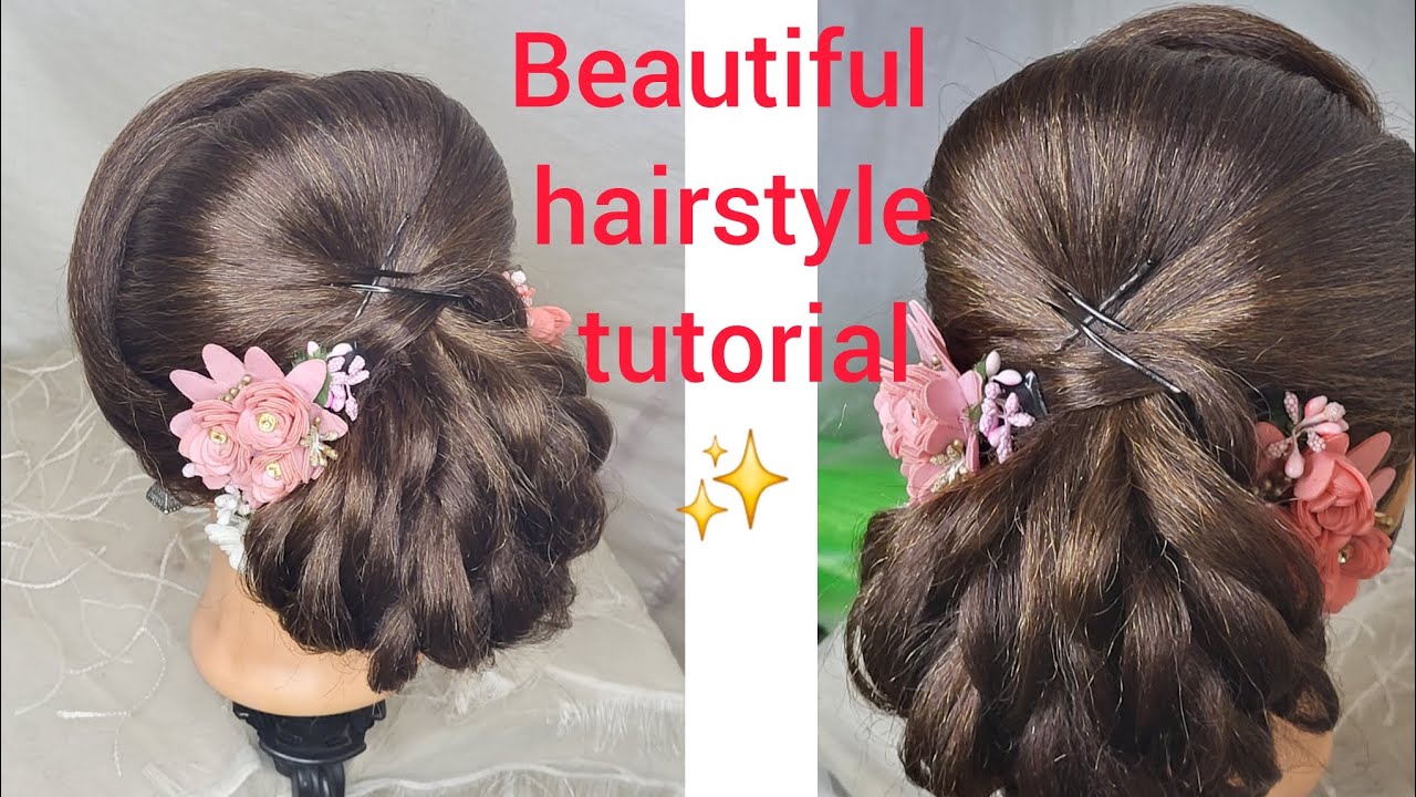 Lovely beautiful hairstyle tutorial by Jayanti ♥️ we need your support ...