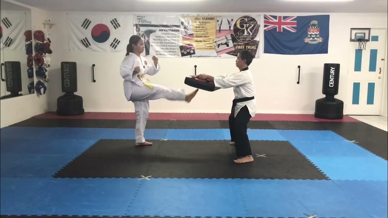 NADINE EDANO_Cayman Islands_Under 30 Female_Yellow Belt_Speed Kicking - YouTube