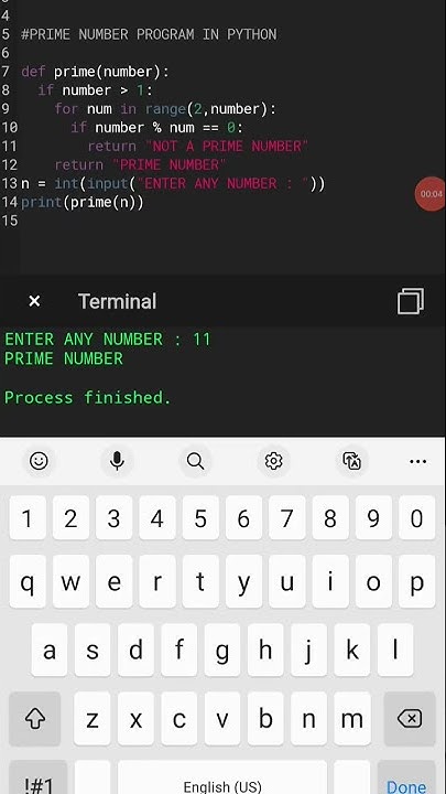 PRIME NUMBER PROGRAM IN PYTHON #problemsolvinginpython #primenumberprogram #pythonprogramming ...