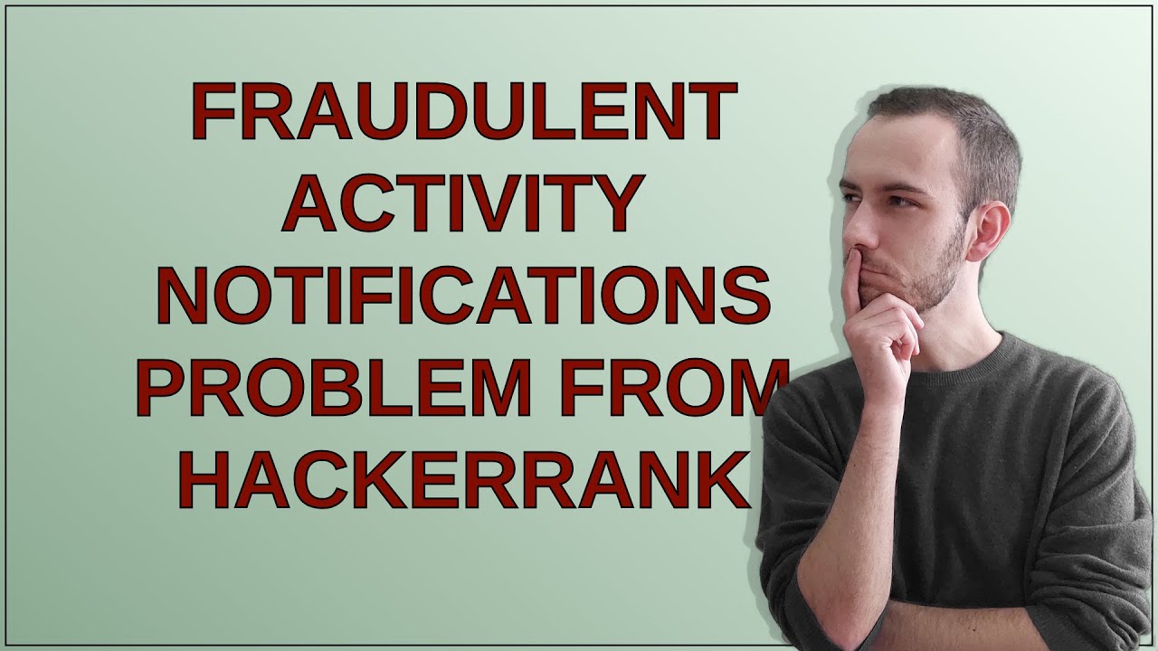 Codereview Fraudulent Activity Notifications Problem From Hackerrank Youtube