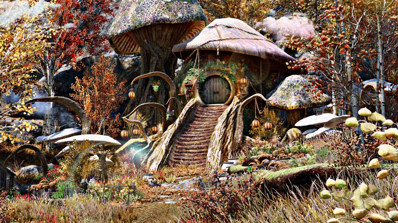 Aldamar Druid Mushroom Home Druid/Mage Home Skyrim Special Edition ...