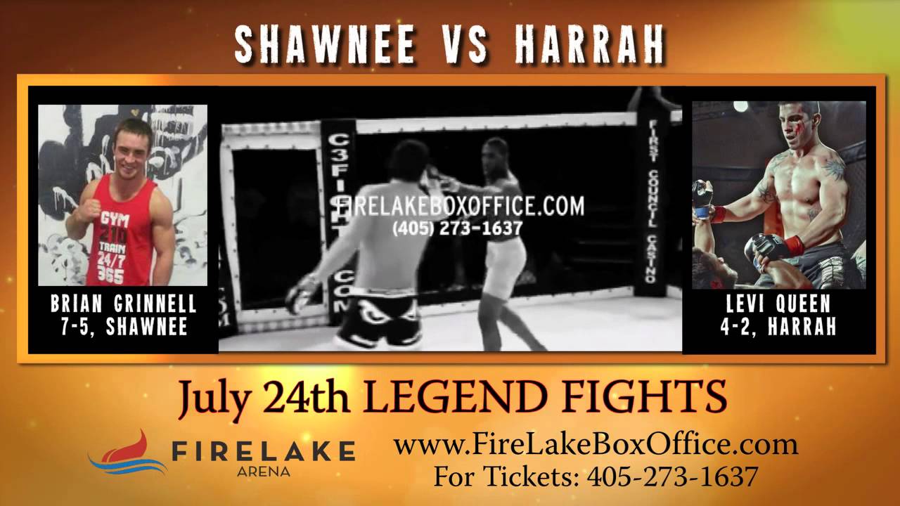 Firelake Arena Legends Fight Card - Shawnee vs Harrah - YouTube